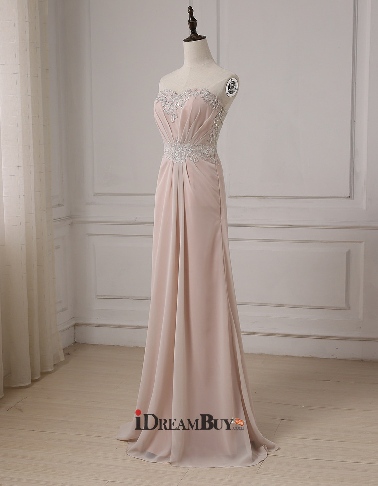 New Style Sweetheart Floor Length Chiffon Formal Evening Dress - US ...